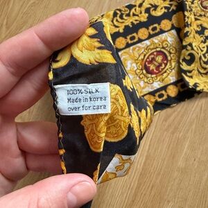 Accessories | Baroque Style Scarf With Gold And Black Patterns | Poshmark